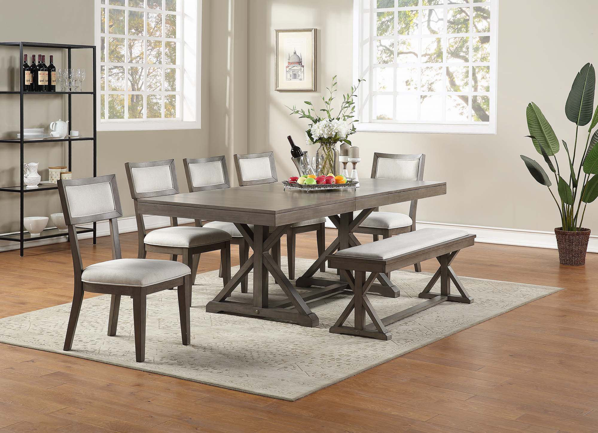 Canora Grey Dining Room Furniture Dining Table W Leaf Ash Gray Large ...