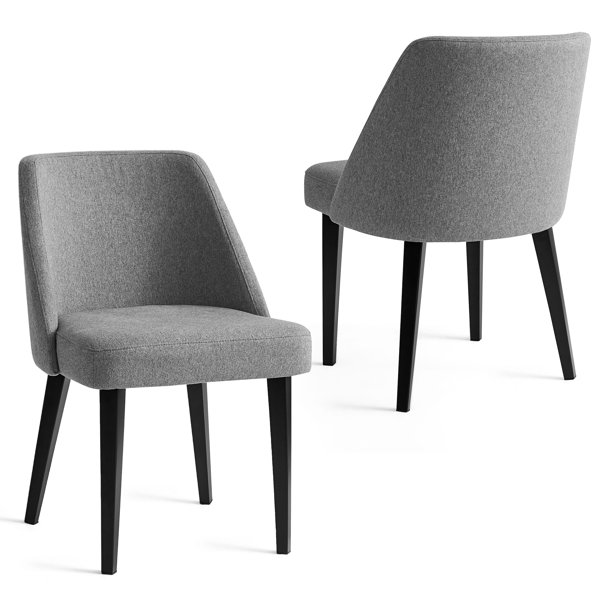 Xdeco Paros Minimalist Upholstery Dining Chair With Metal Leg - Grey ...