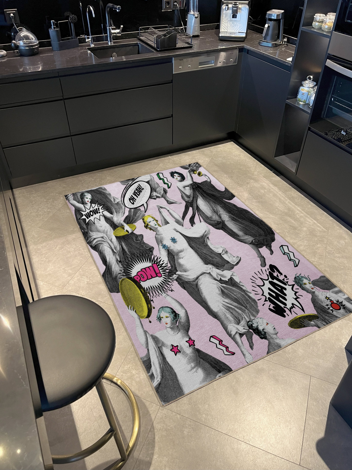 Orren Ellis Powder Pink-Themed Cartoon Design Bust Sculpture Patterned ...