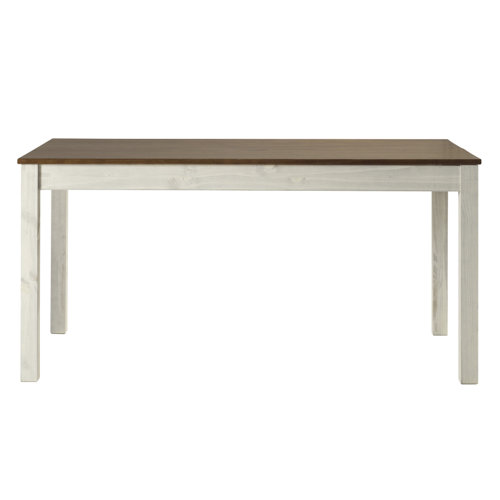 Red Barrel Studio® Wood Dining Table White Distressed | Red Barrel ...