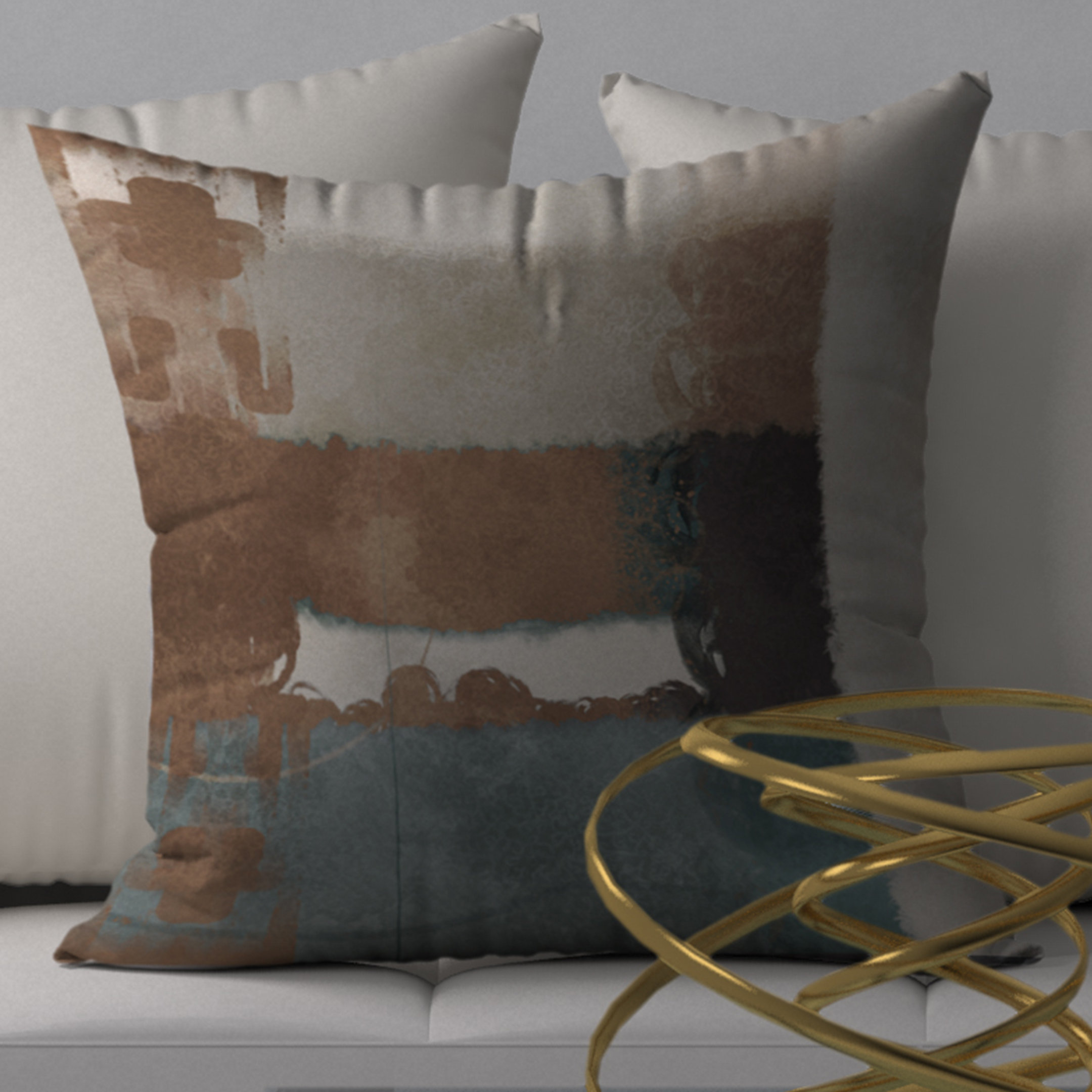 LeRoi Products Abstract Reversible Throw Pillow | Wayfair