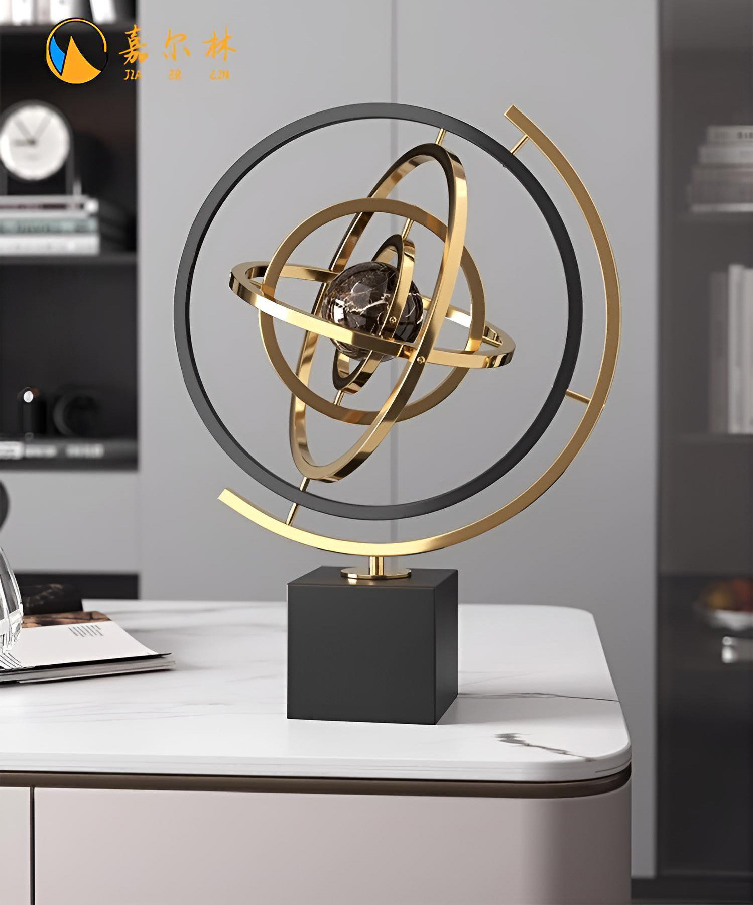 longxinlong Luxury Globe Ornament: Premium Marble Decor For Living ...