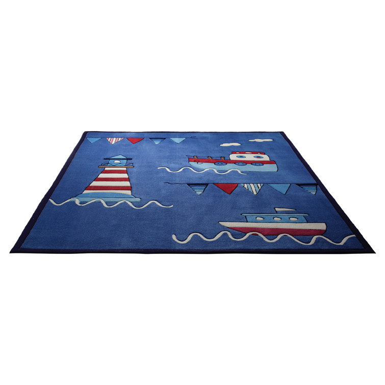 Esprit Captains World Hand Tufted Blue Rug | Wayfair.co.uk