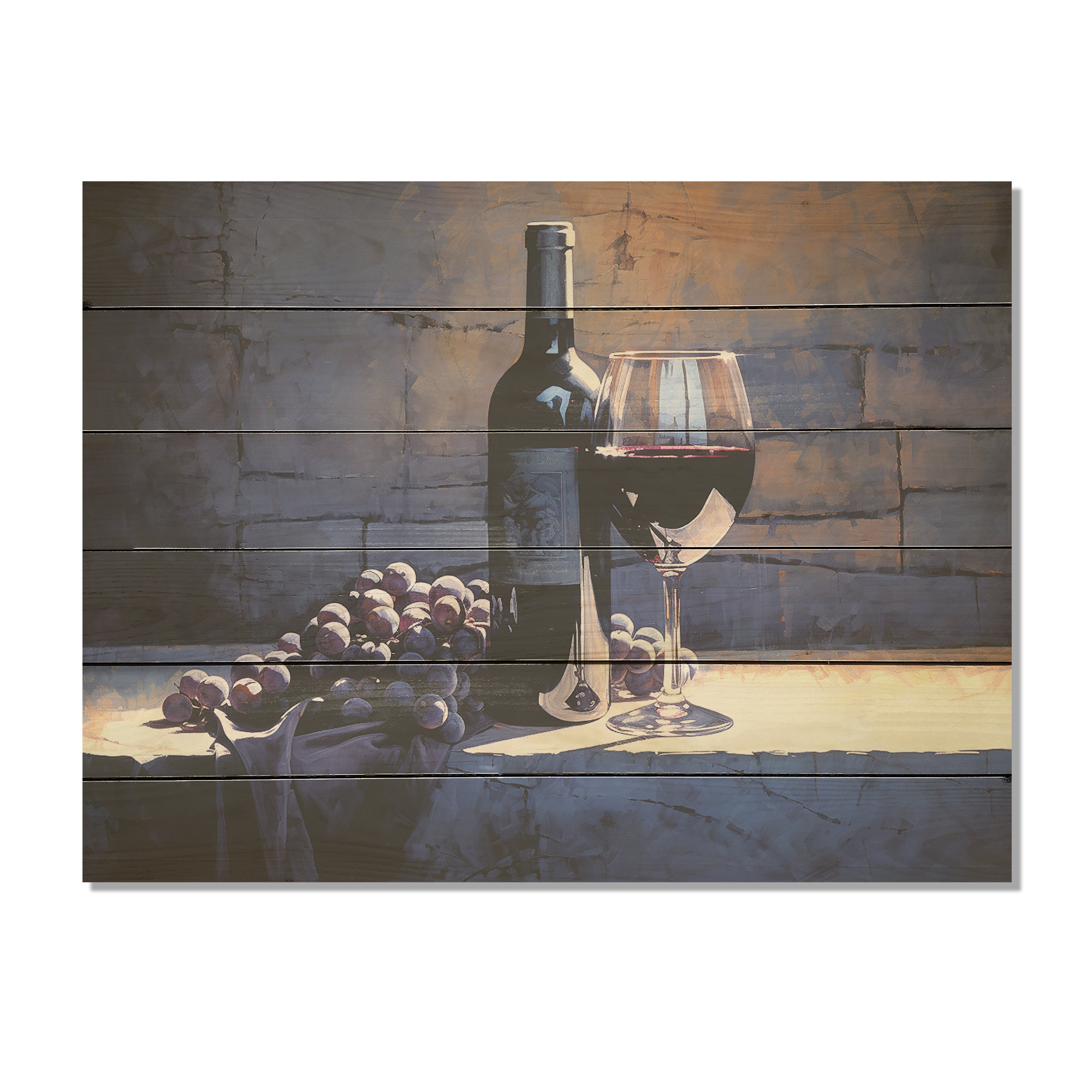 Red Barrel Studio® Syrahs Shadow - Wine Wood Panel Wall Art On Natural ...