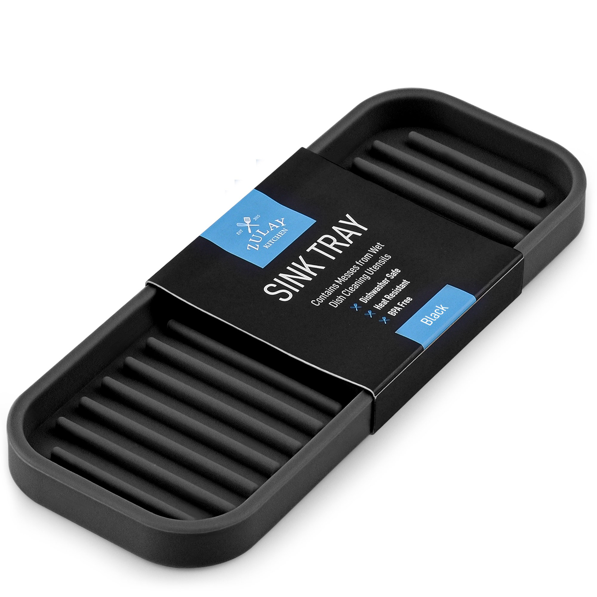 Zulay Kitchen Silicone Sponge Holder - Flexible Tray For Sink & Reviews ...