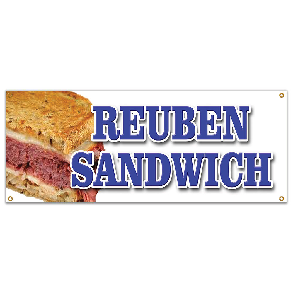 SignMission Heavy Duty Vinyl Reuben Sandwich Banner | Wayfair