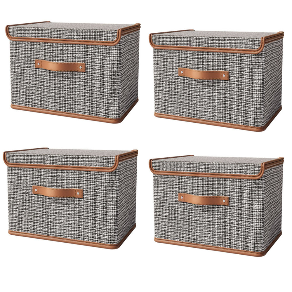 Latitude Run® 4Pcs Home Foldable Storage Box Storage Box Large Capacity ...