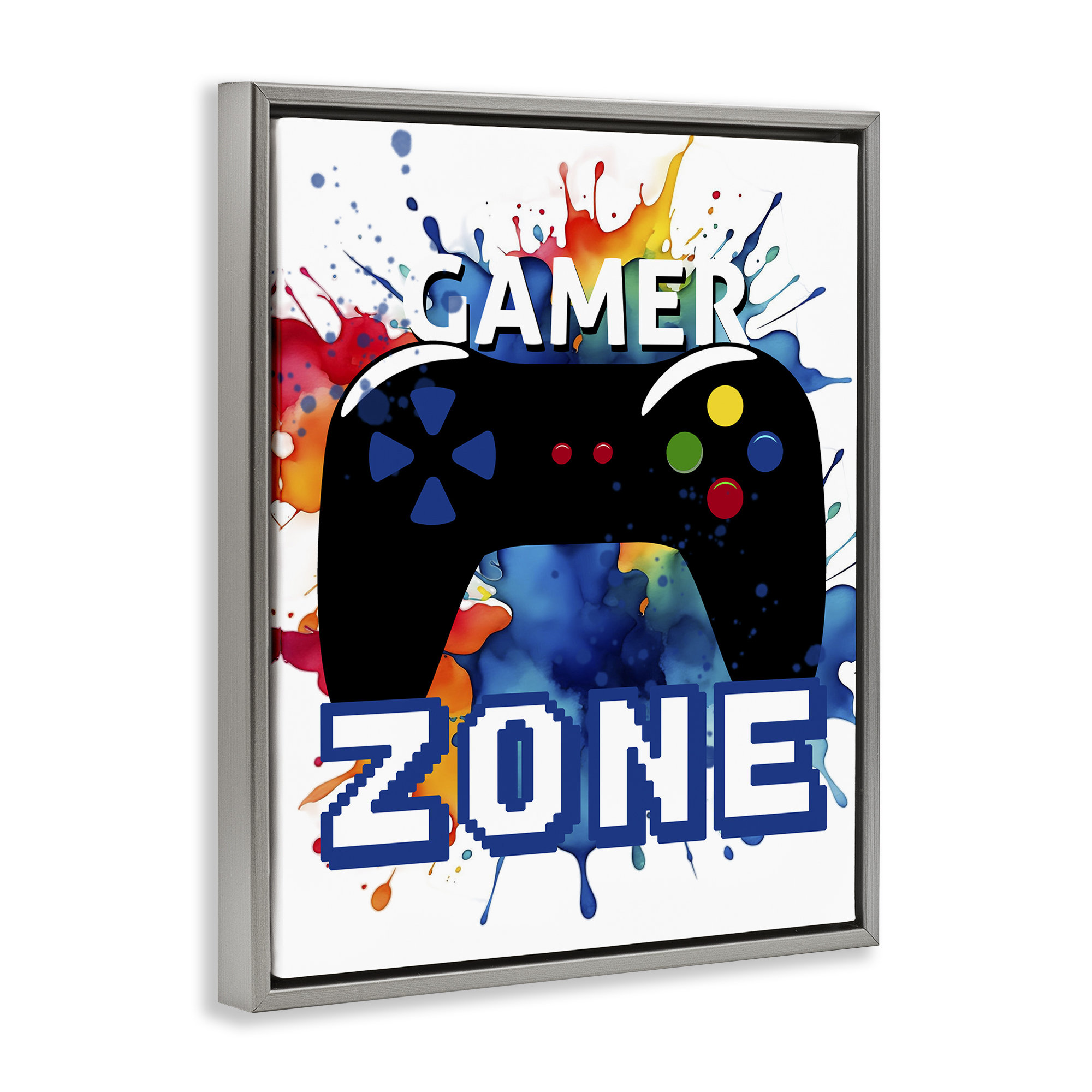 Ivy Bronx Vivid Modern Gamer Zone Floating Frame, design by Kim Allen ...