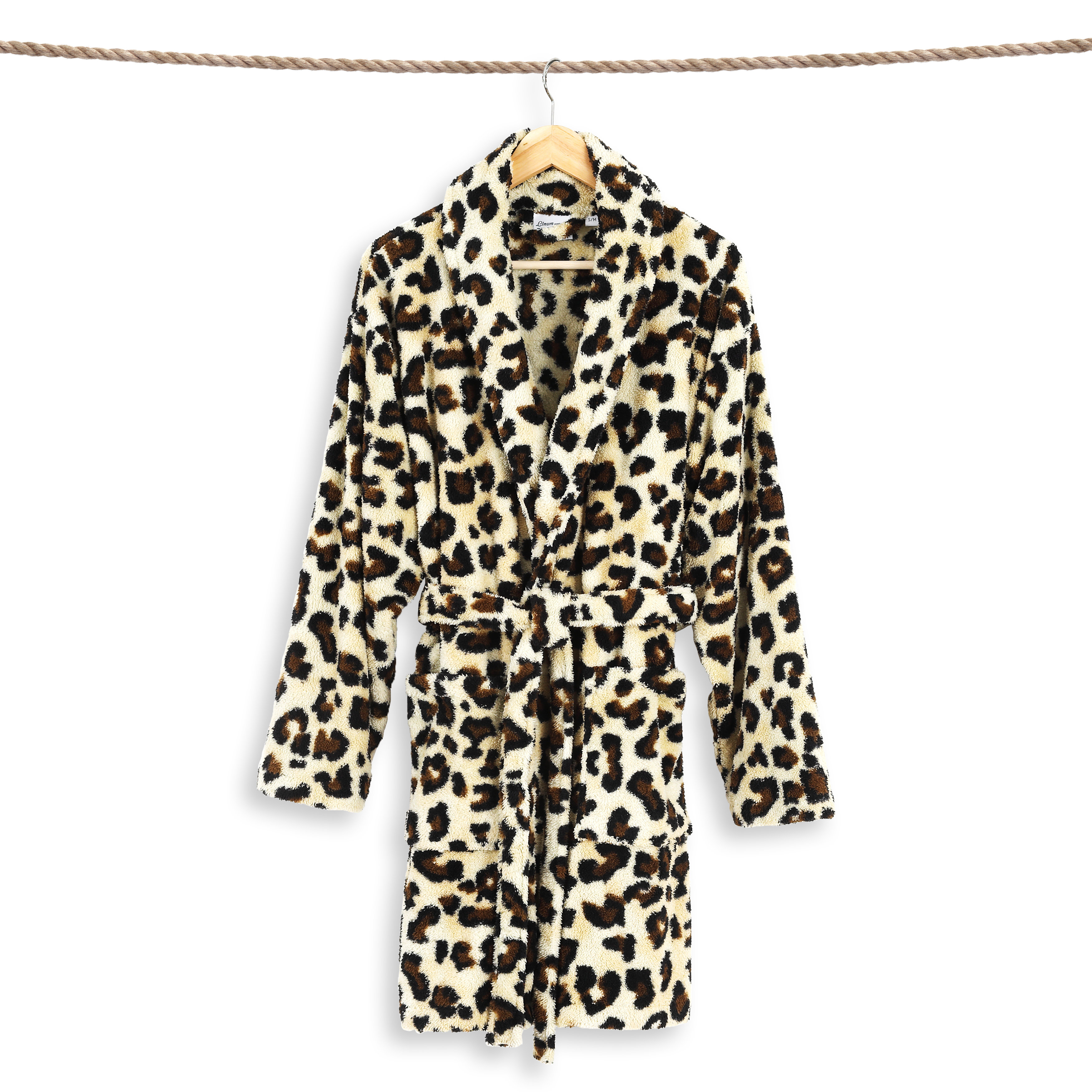Linum Home Textiles Leopard Print Fleece Bathrobe & Reviews - Wayfair ...