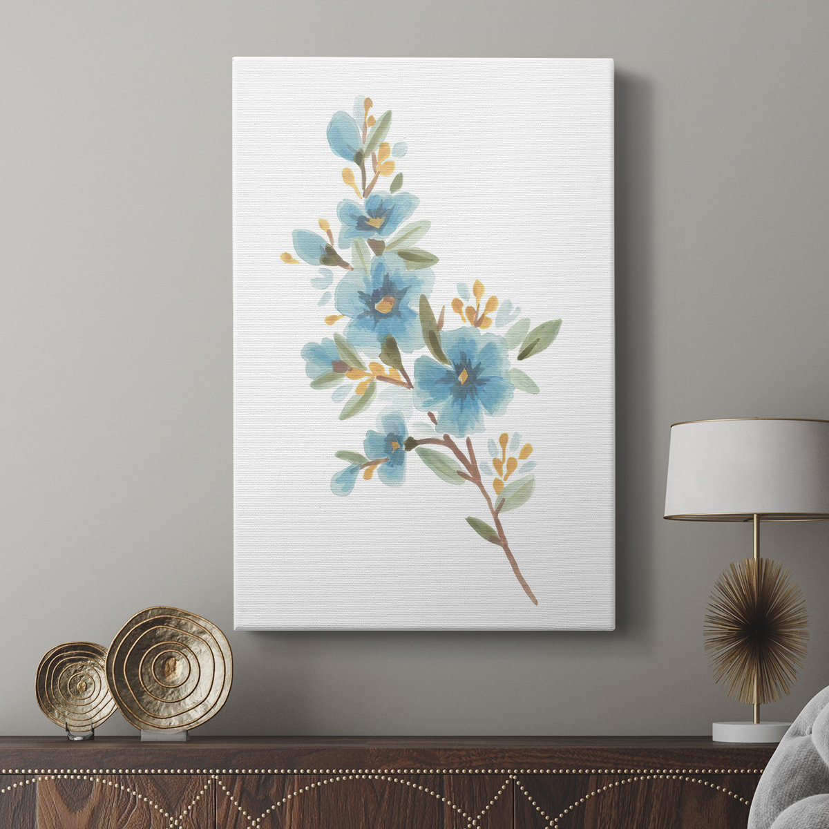 Winston Porter Wildflower Sprig I -Custom Wrapped Gallery Cavas | Wayfair