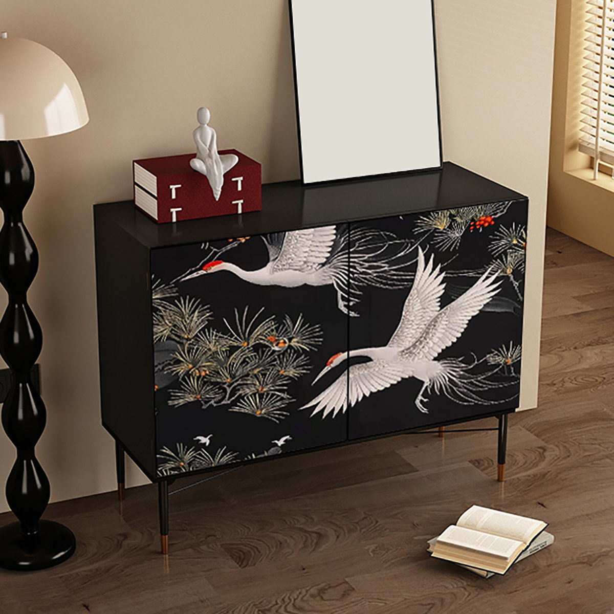 Liu's ink furniture Home vintage style living room decoration cabinet ...