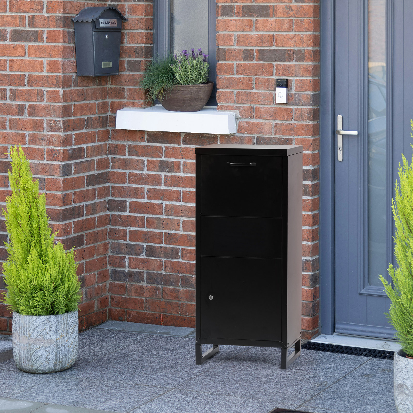 walsport Walsport Freestanding Metal Package Drop Lockable Mailbox ...