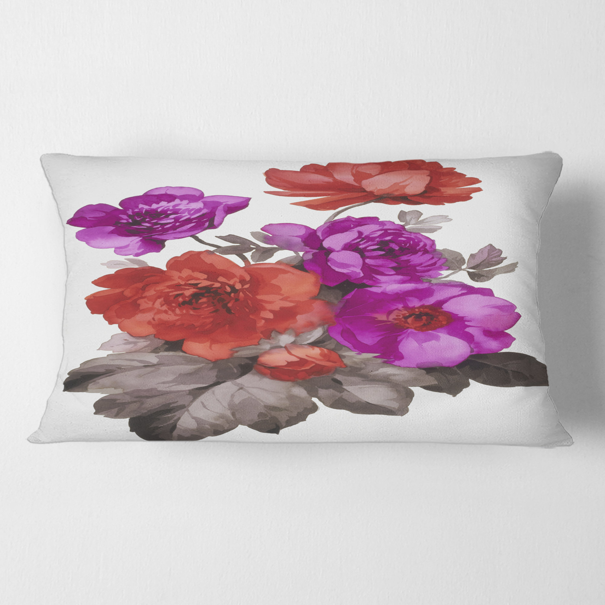 Design Art Flowers Rectangular Pillow Cover & Insert | Wayfair