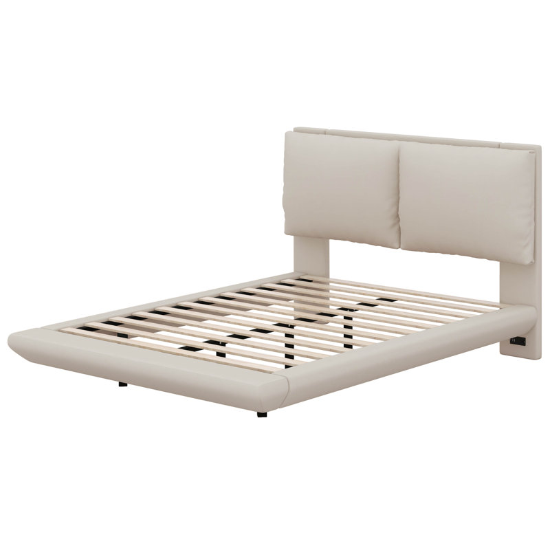 Brayden Studio® Cymon Full Size Upholstered Platform Bed with Sensor ...