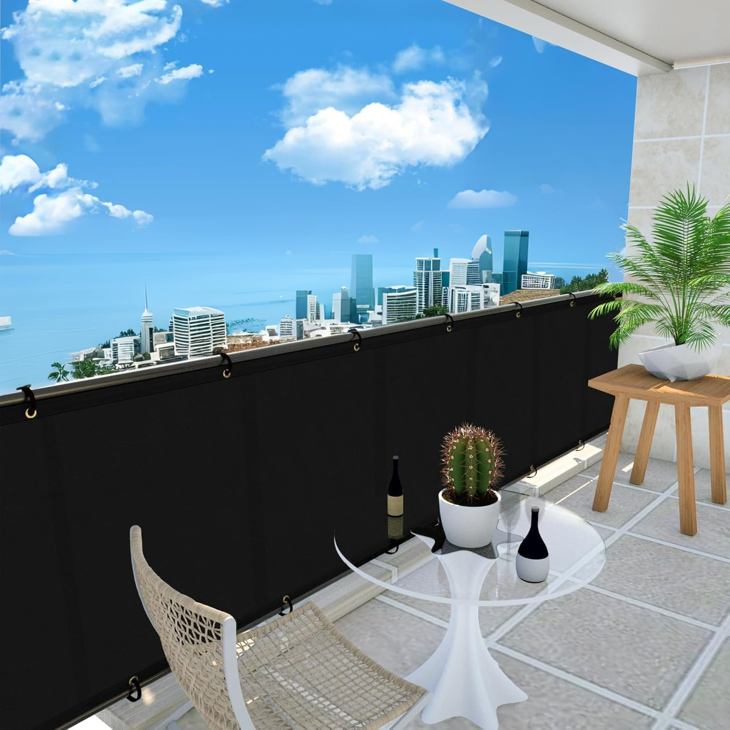 DOCOSA Écran d'intimité pour balcon amélioré de 3 pi x 10 pi pour le ...