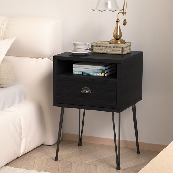 Borough Wharf NS Modern Nightstand Sofa Side Table with Drawer and ...