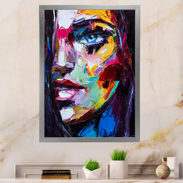 House of Hampton® Colorful Woman Oil Portrait " Colorful Woman Oil ...