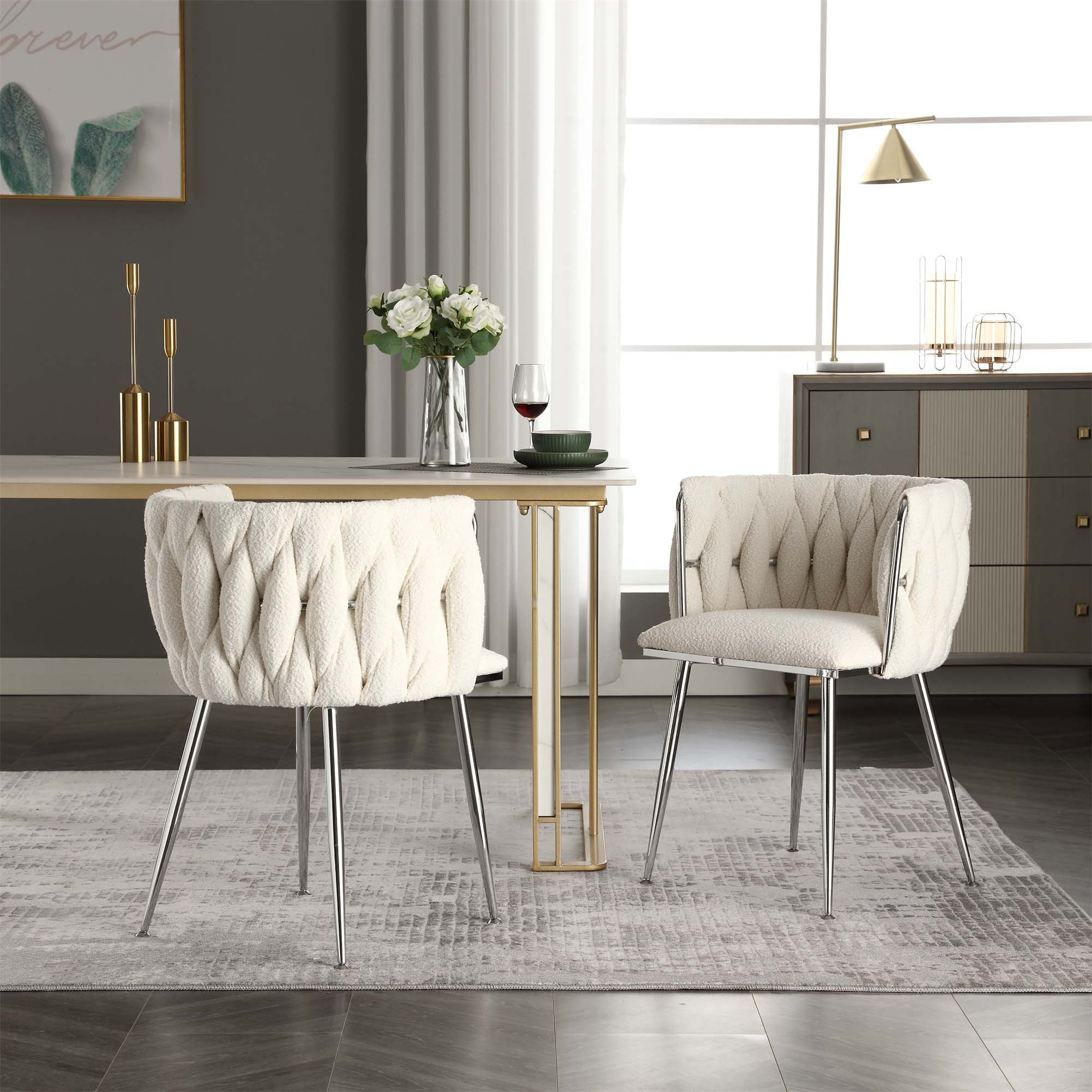 Ivy Bronx Jaryiah Leisure Dining Chairs Accent Chair Velvet Accent ...