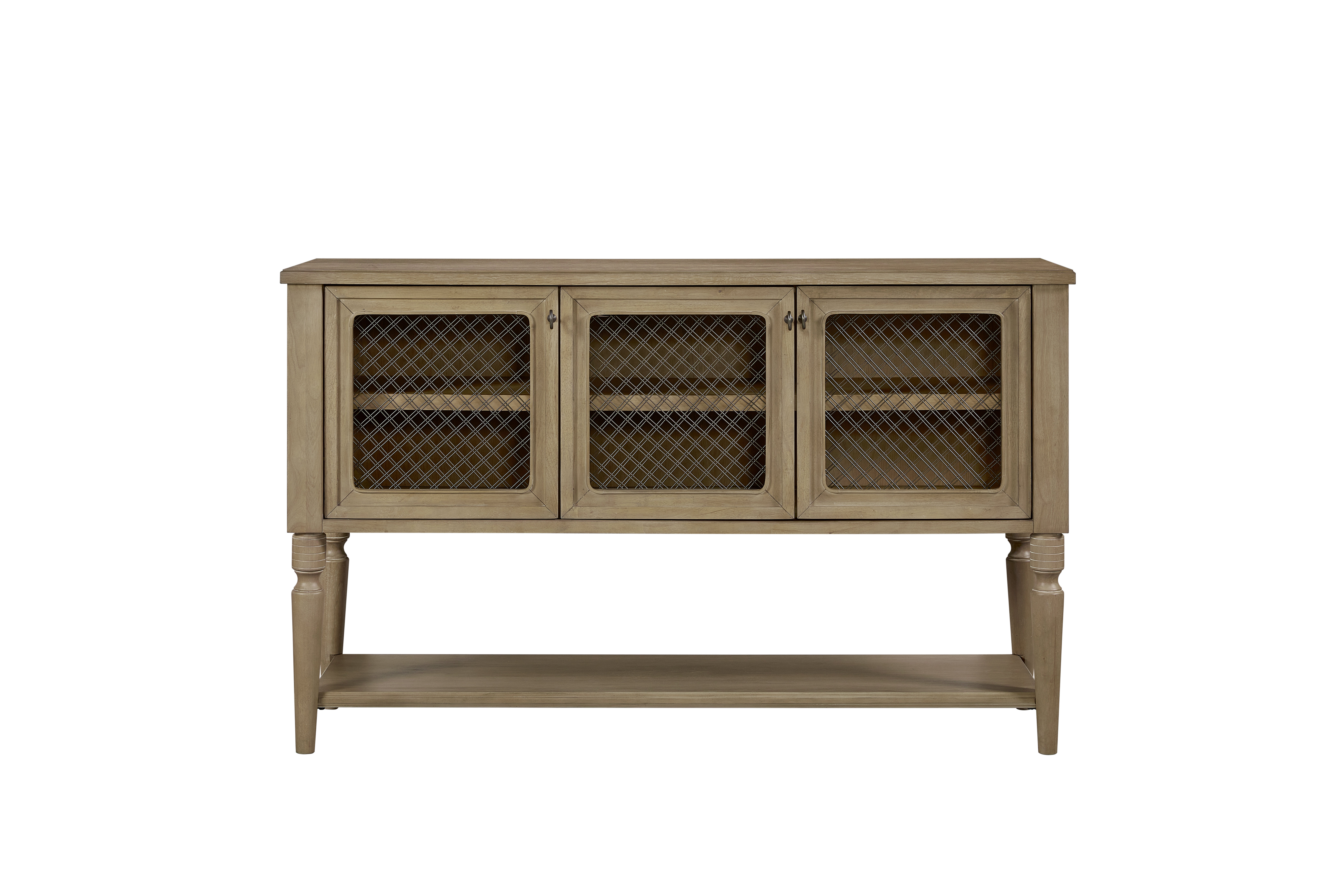 Red Barrel Studio® Tarrington Server w/ Mesh Door Front - Almond | Wayfair