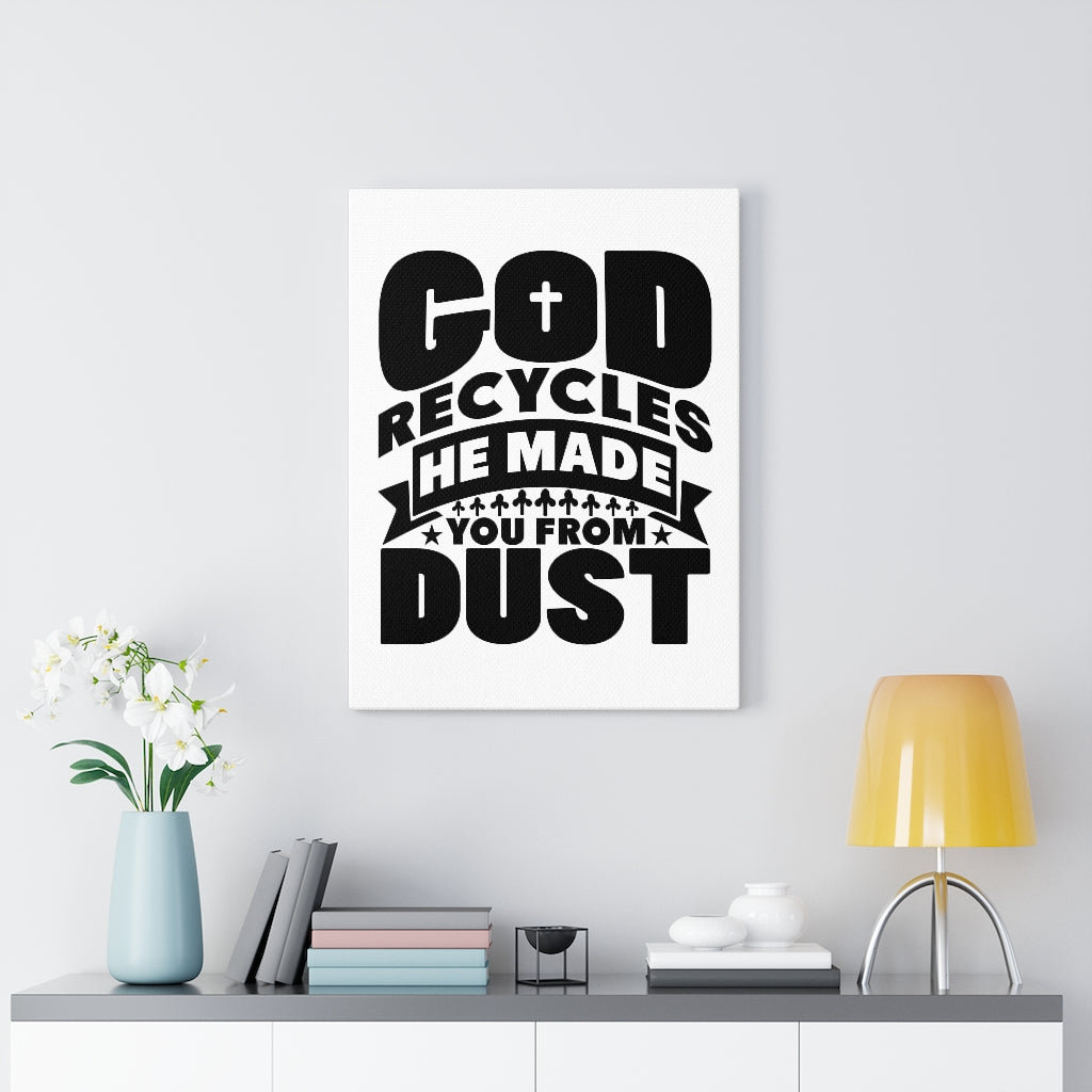 Trinx Scripture Canvas God Recycles Christian Wall Art Bible Verse ...