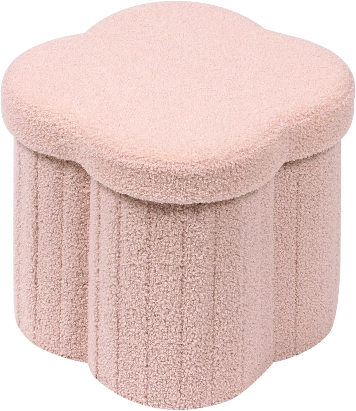 Latitude Run® Storage Footstool Cube, Flower-Shaped Footstool ...