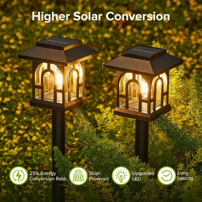 KOOPER Solar Pathway Lights Outdoor, Unique Solar Landscape Path Yard ...