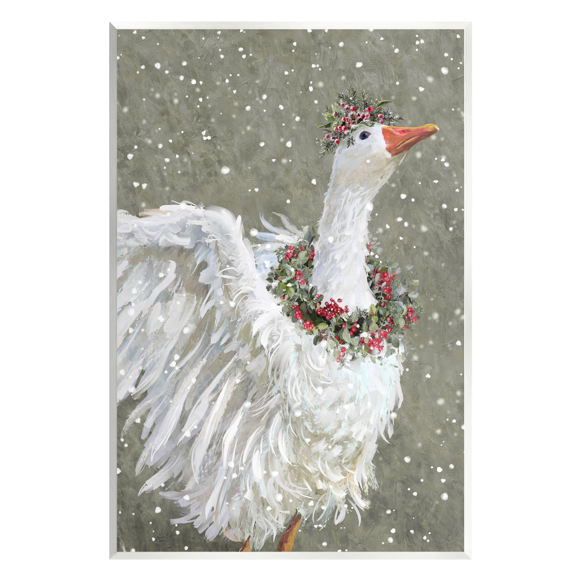 Stupell Industries Winter Goose Seasonal Botanicals by Pip Wilson | Wayfair