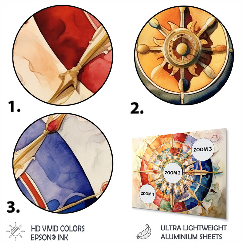 Breakwater Bay Religious Wheel of Dharma - Hinduisim Metal Wall Art ...