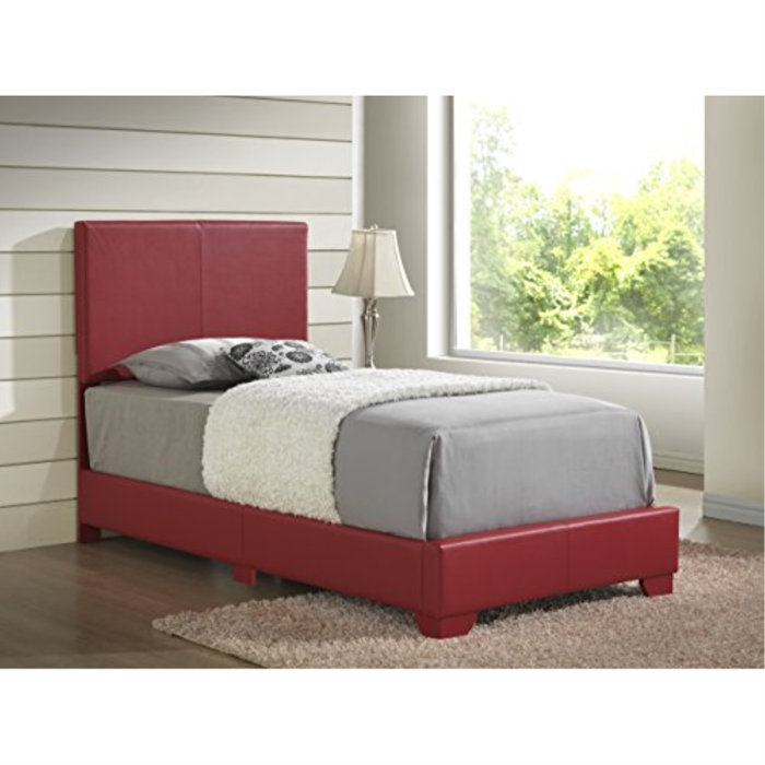Glory Furniture Hillary Vegan Leather Standard Bed & Reviews | Wayfair