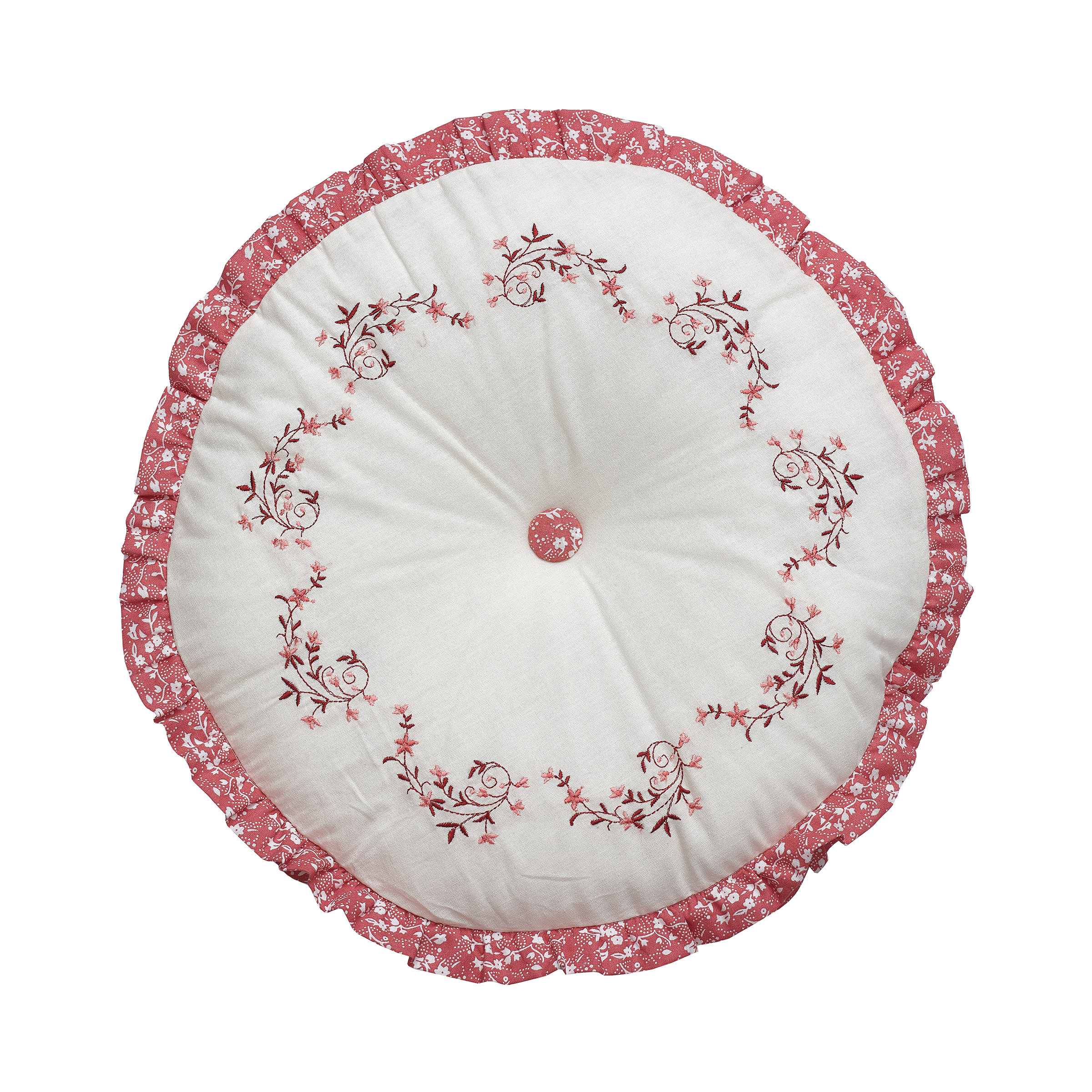 Modern Heirloom Caroline Embroidered Round Pillow | Wayfair