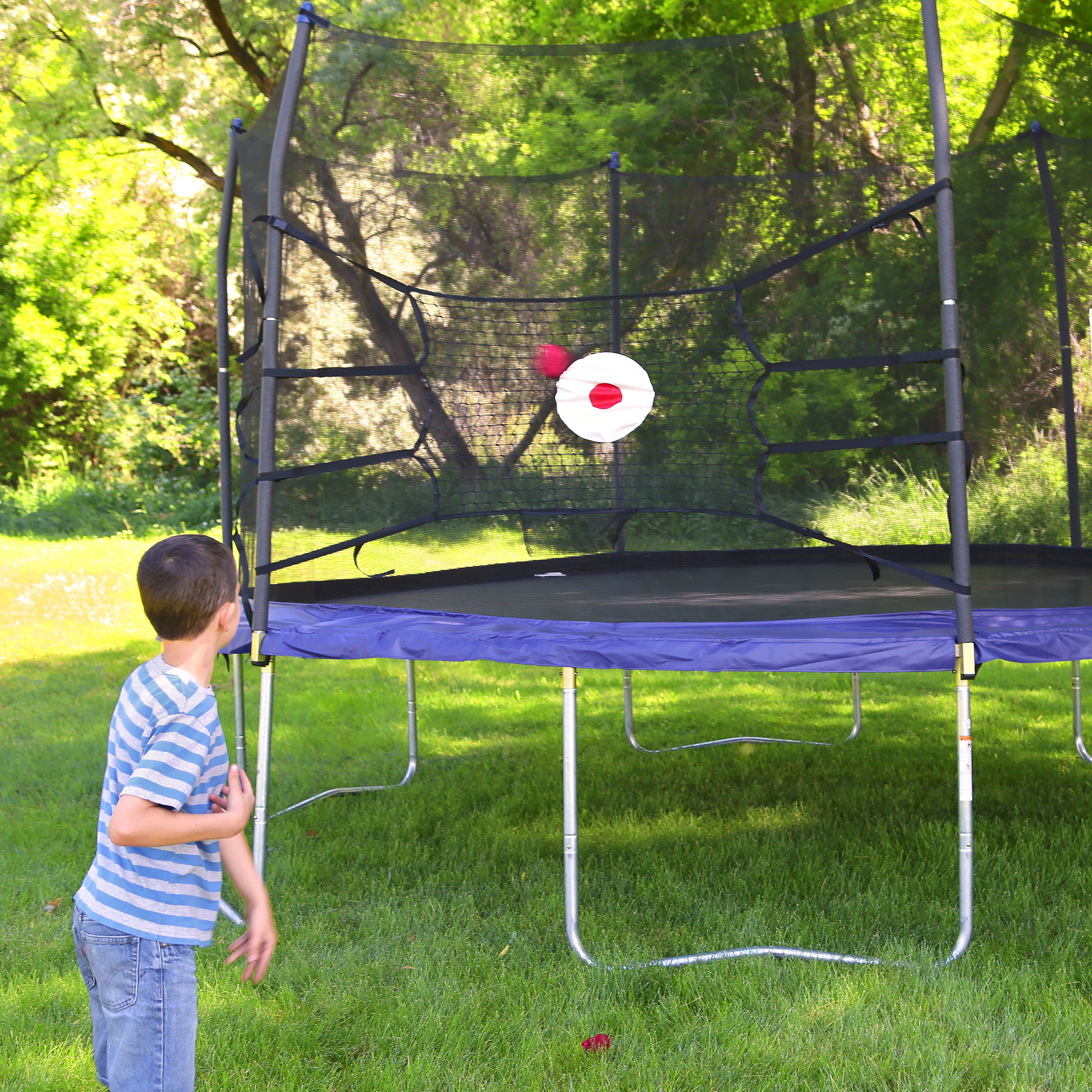 Skywalker Trampolines Game Kit w Upper Bounce Back and Triple Toss ...