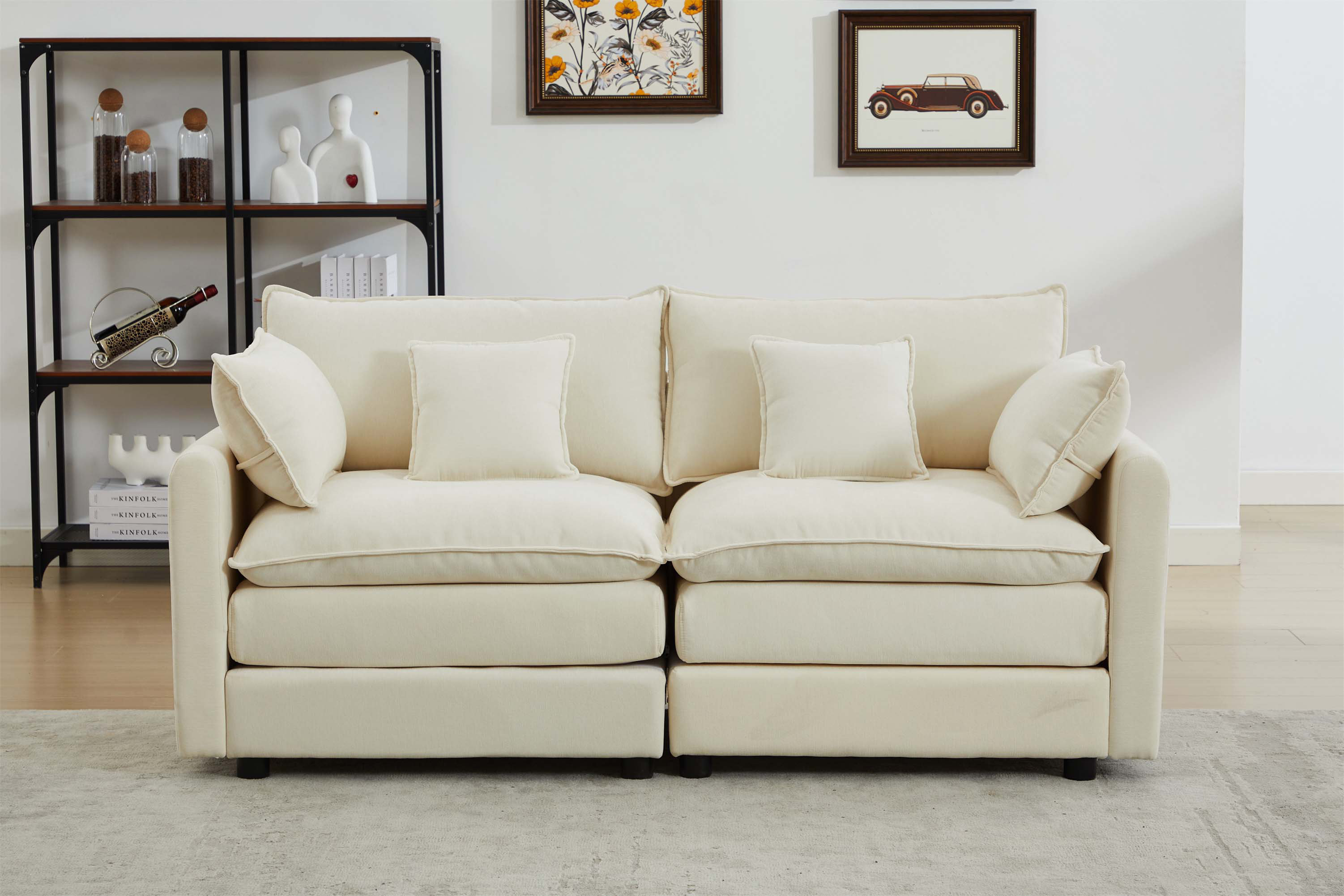 Latitude Run® Modular Sectional Sofa,2-Seater Sofa, Modern L-Shaped ...