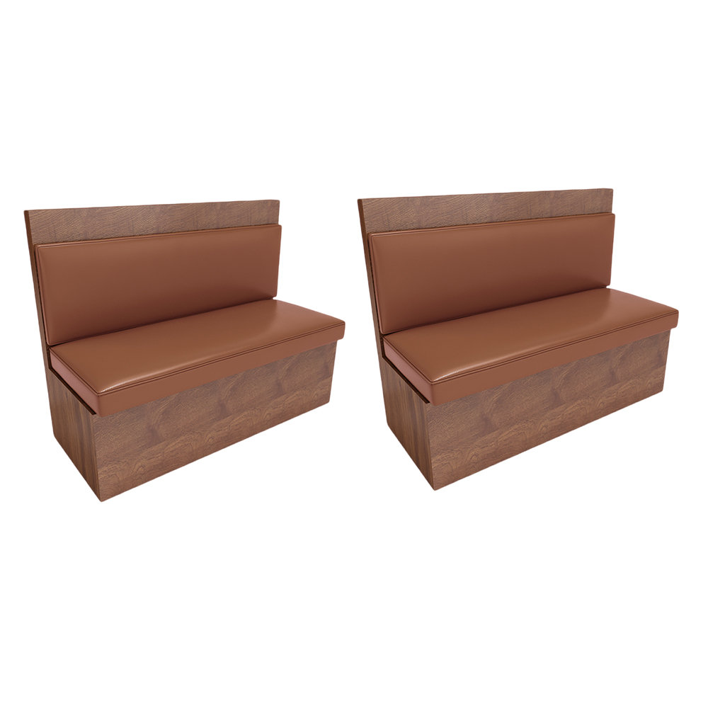 Visual card holder Simple Retro Cafe Restaurant Benches Faux Leather ...