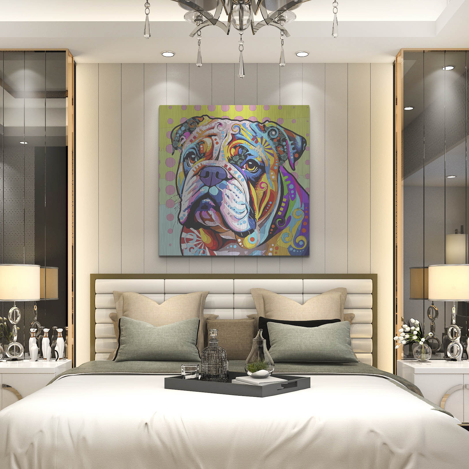Ivy Bronx 'The Waiting Bulldog' by Dean Russo Metal Wall Art | Wayfair
