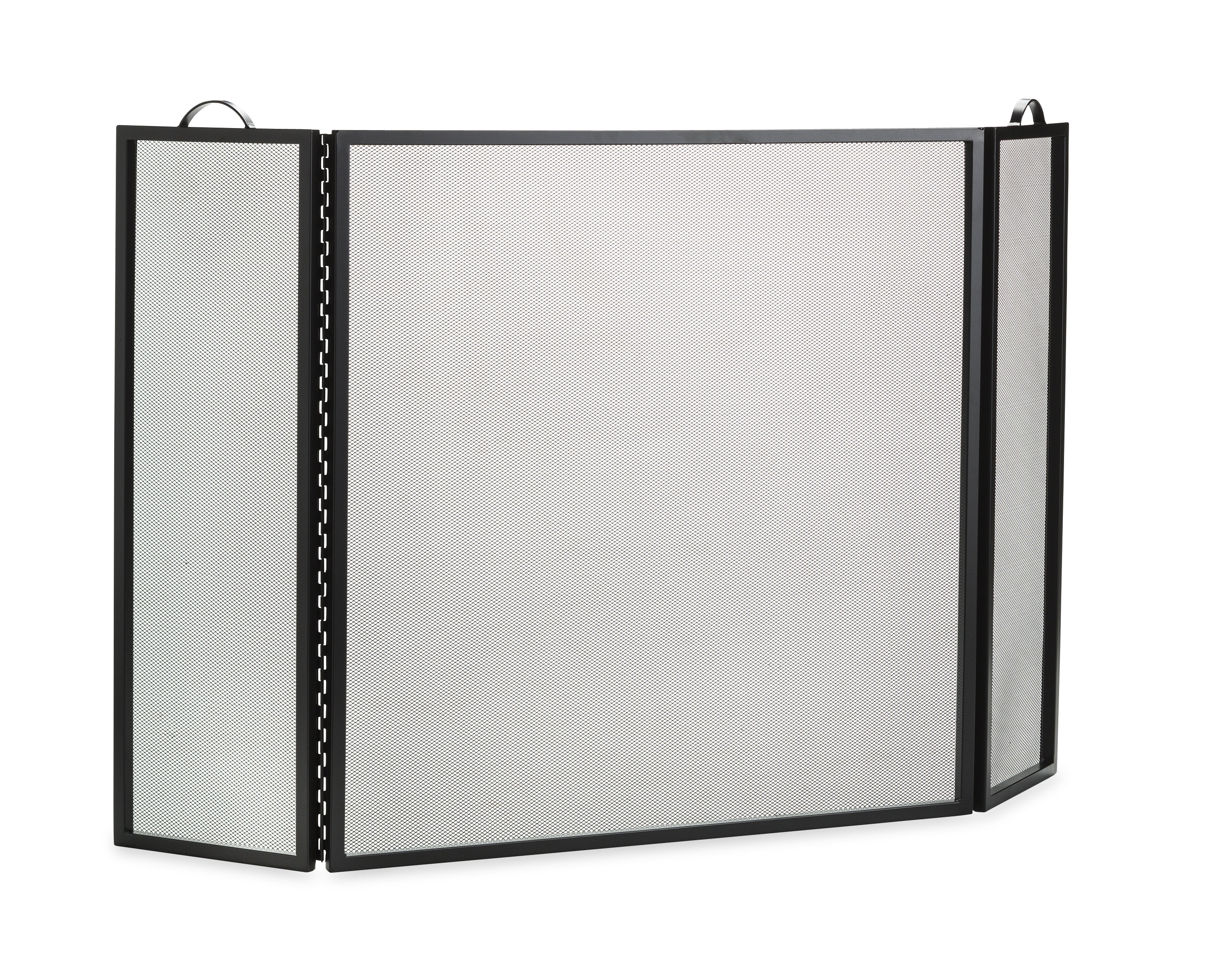 Plow & Hearth Tri-Fold Flat-Guard 3-Panel Iron Fireplace Screen | Wayfair