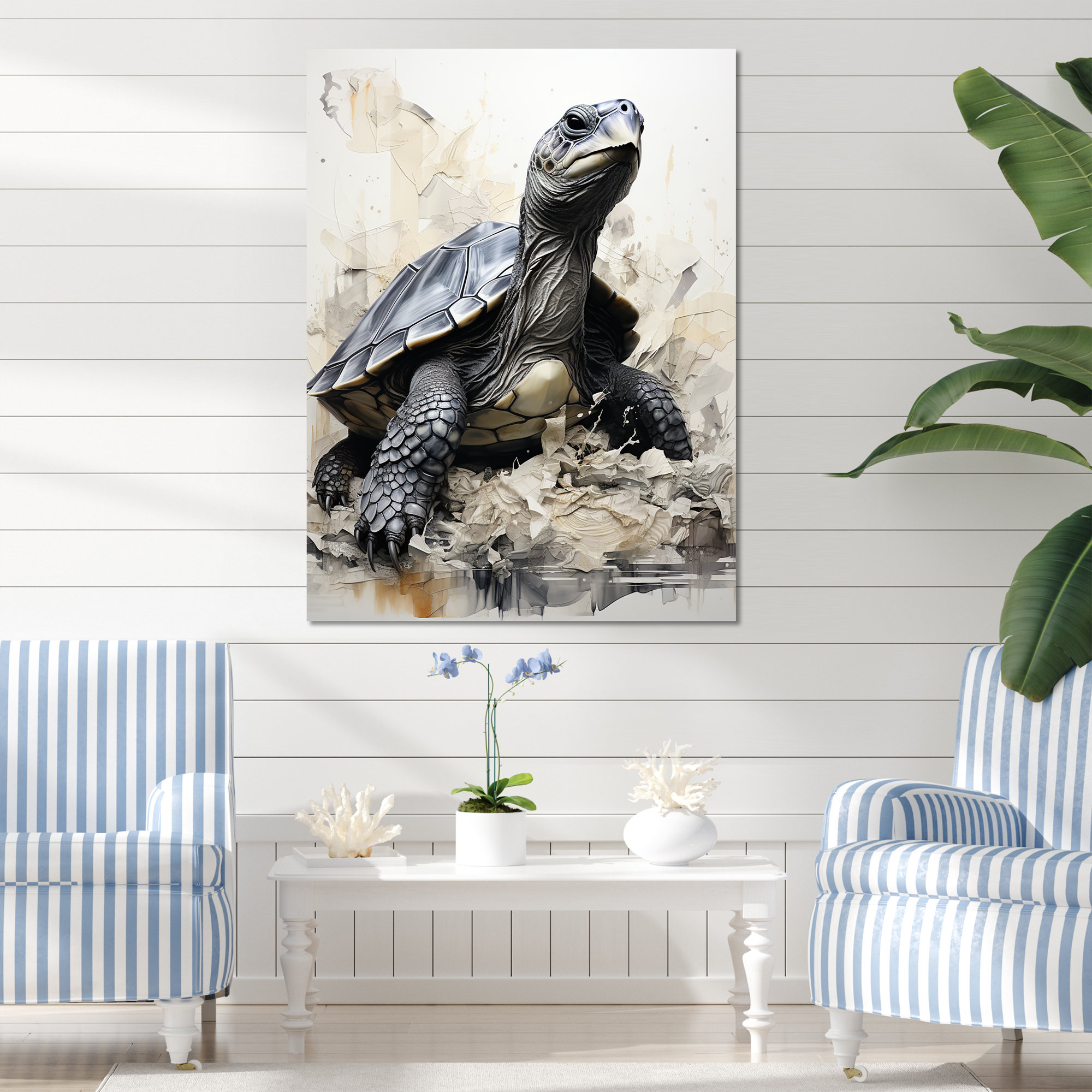 Bay Isle Home™ Minimalism Turtle Adventure II - Turtle Animal Canvas ...
