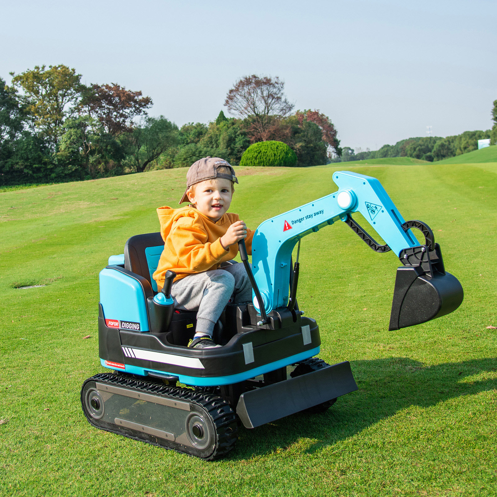 Joyldias 360 Degree Rotating 12v12ah Battery Powered Ride On Excavator ...