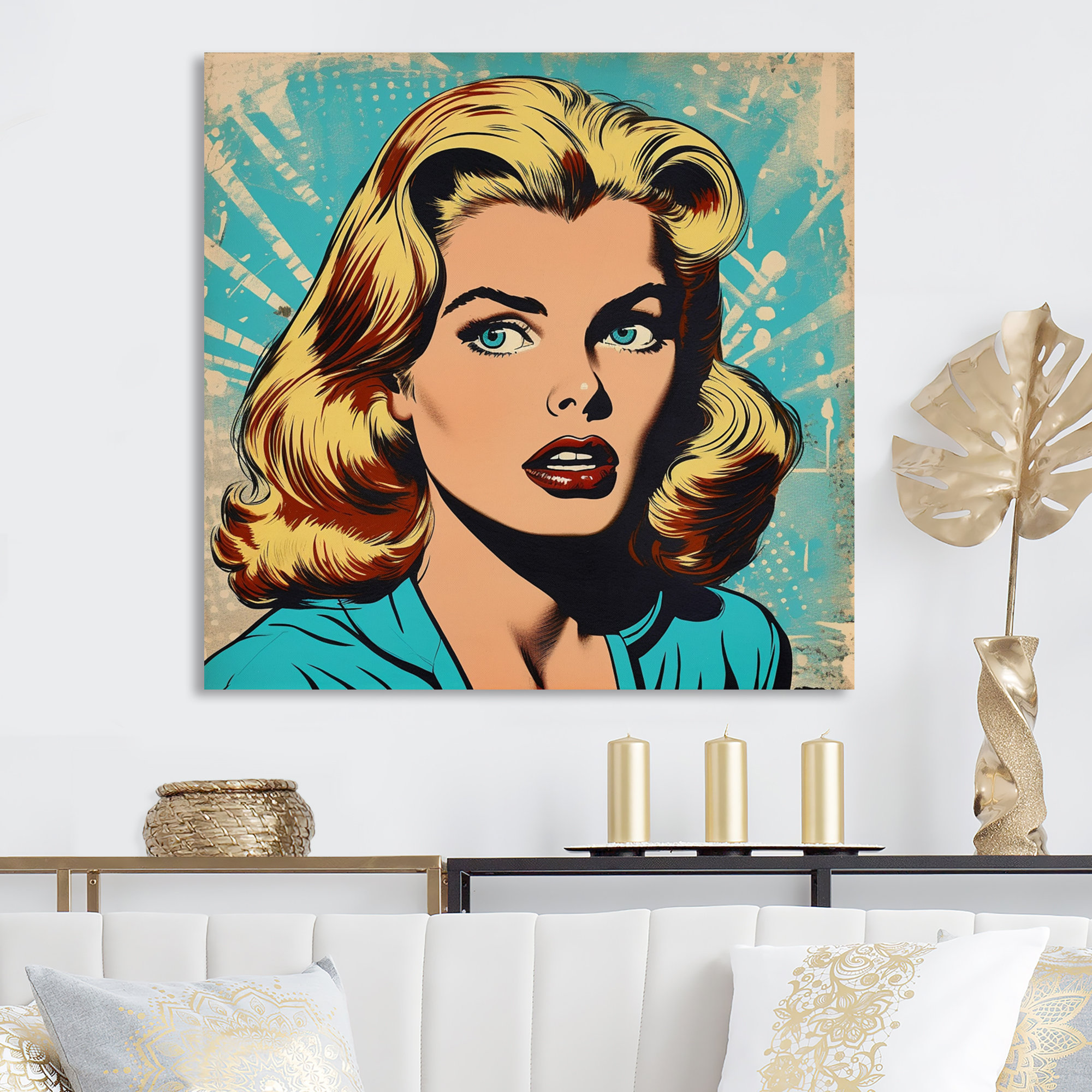 Winston Porter 1950S Pop Art Woman Portrait II - Celebrity Metal Wall ...