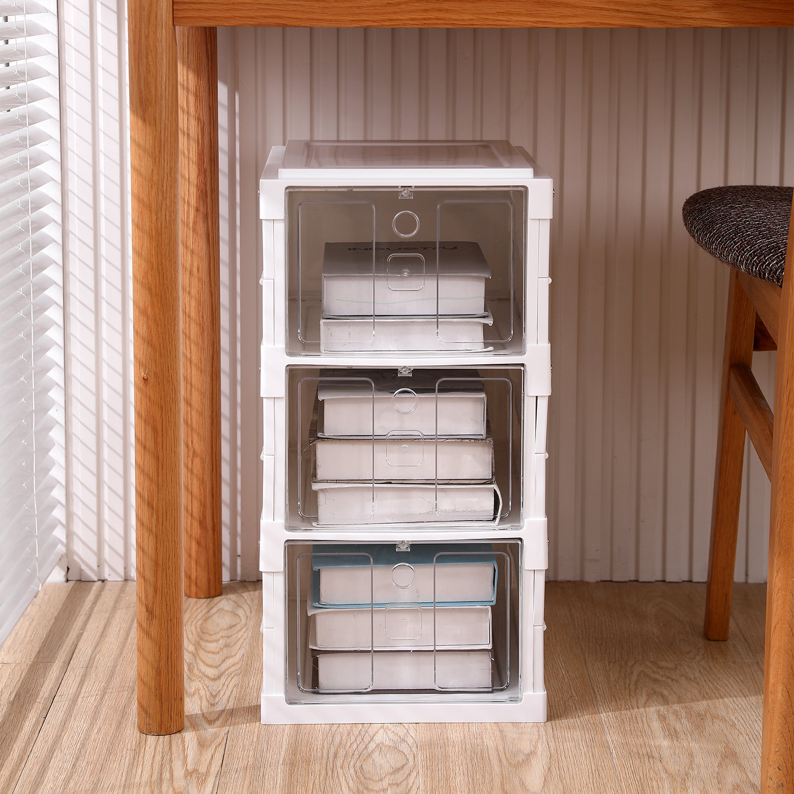 Rebrilliant 3 Pair Stackable Shoe Storage Box & Reviews | Wayfair