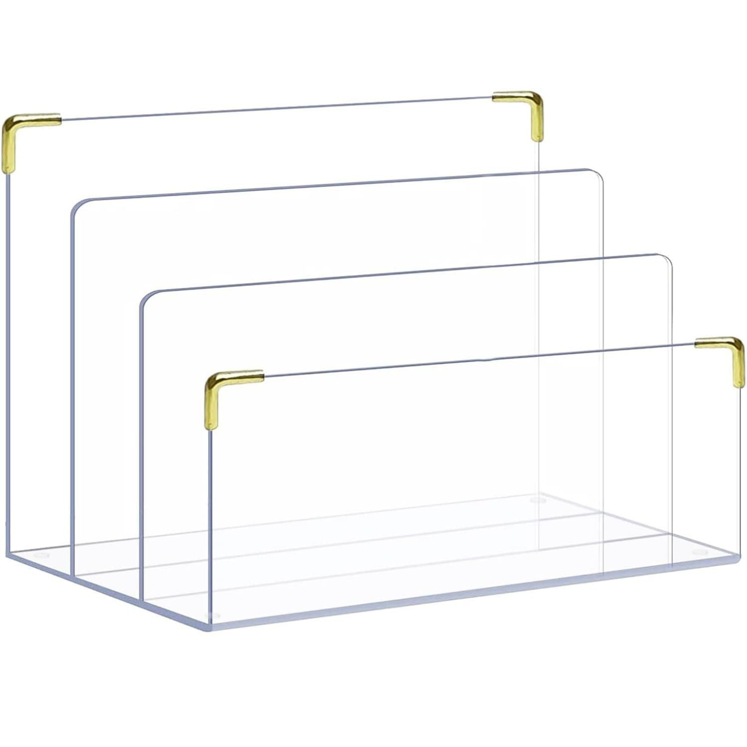 Mercer41 Clear Acrylic File Holder with Gold Accents | Wayfair