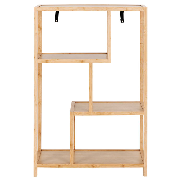 Aspect Design Moso 113.8cm H x 77cm W Wood Geometric Bookcase | Wayfair ...