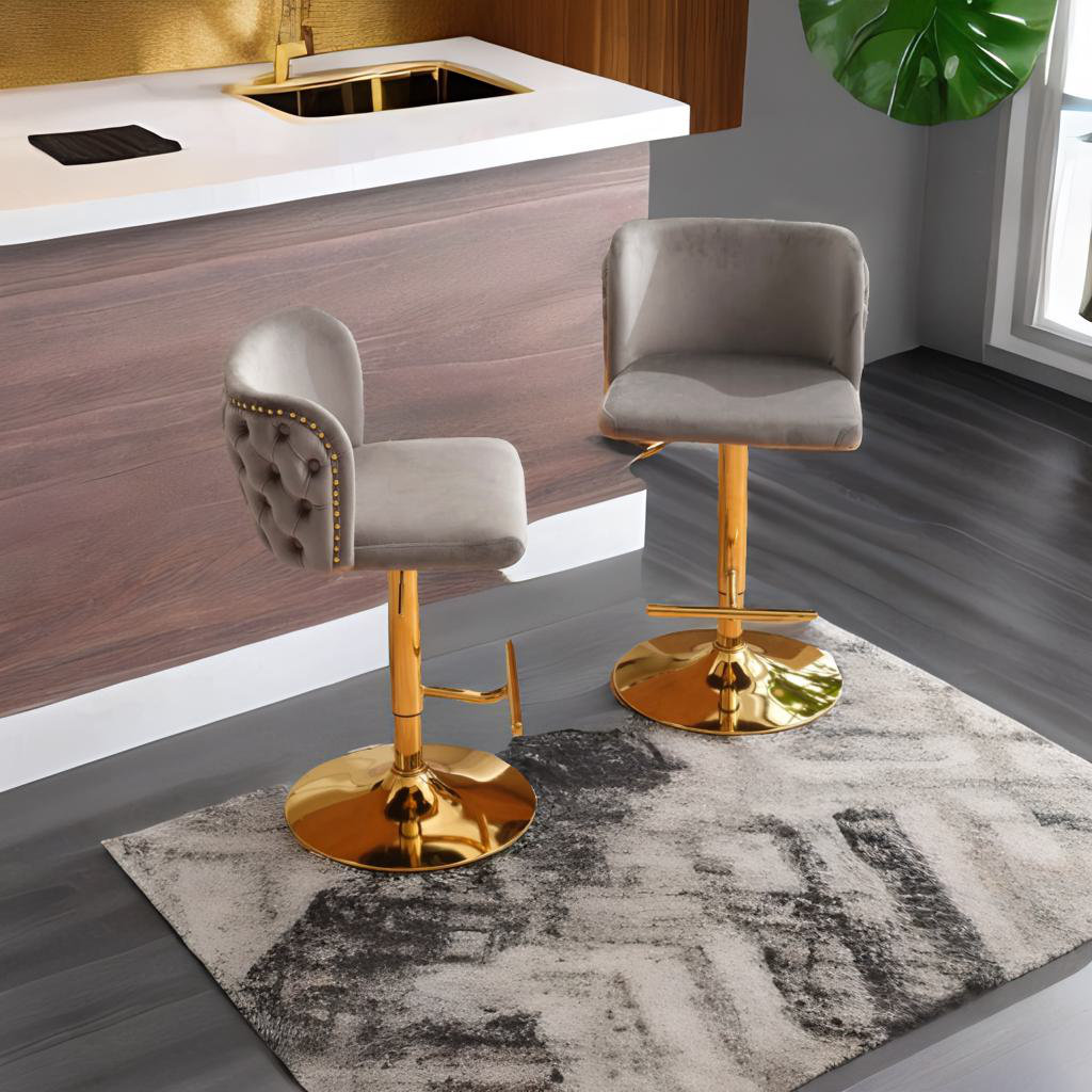 House of Hampton® Mikaelyn Swivel Barstools Set Of 2 | Wayfair