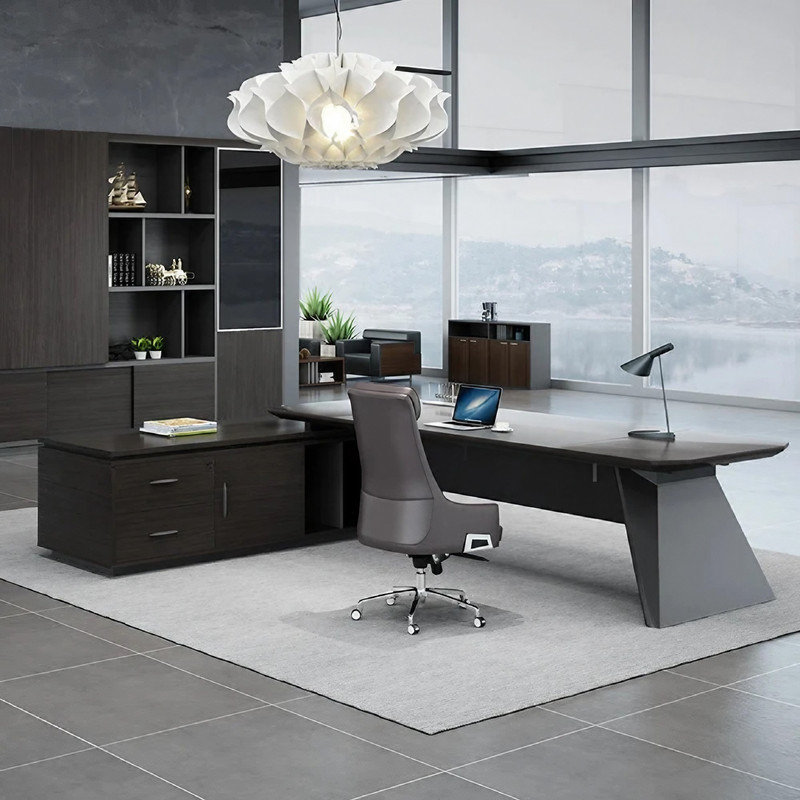 Splendor Furniture Luxury Executive Office Desk Drawers Secretary Long ...