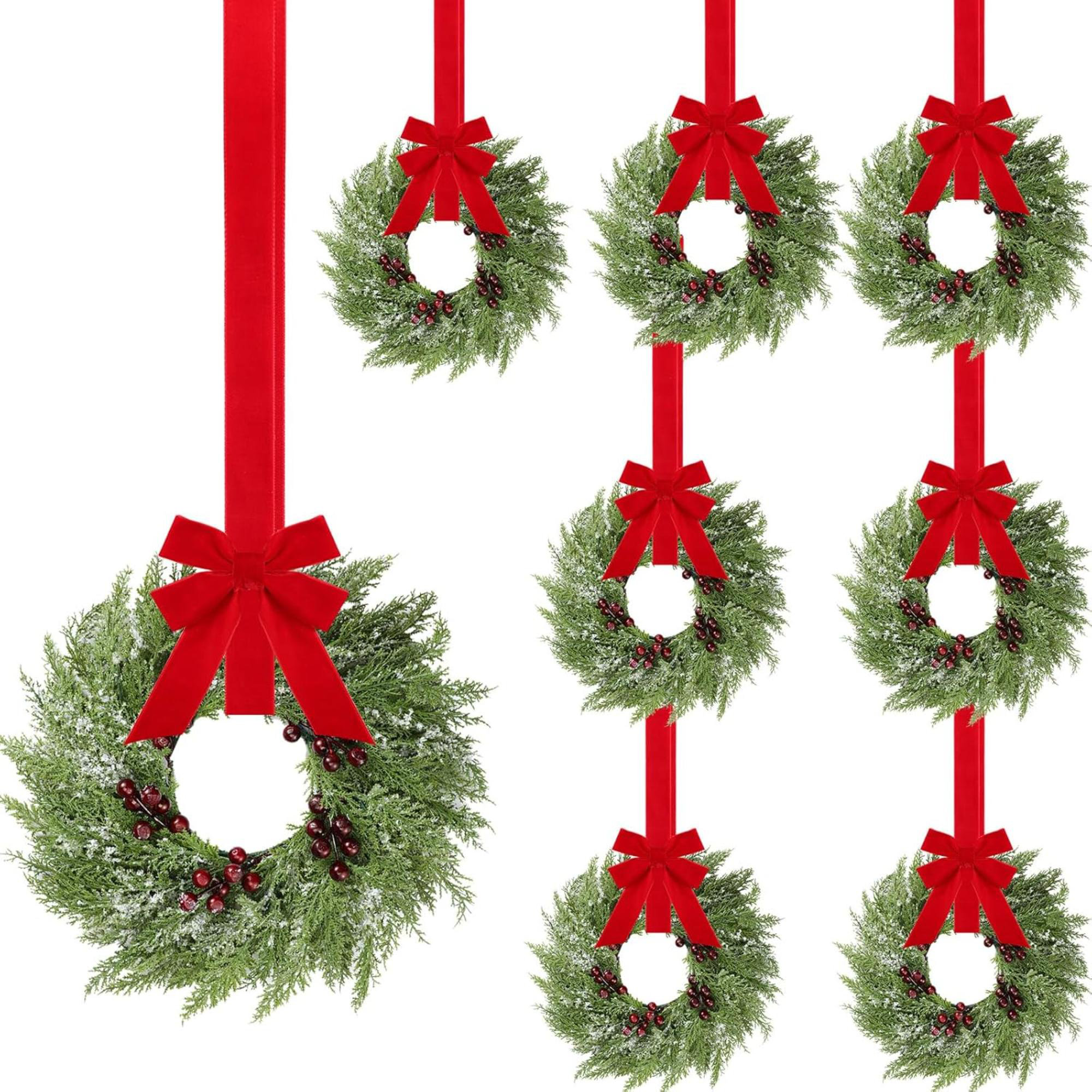 One Allium Way® 8 Pcs Christmas Wreath Decorations Christmas Kitchen ...