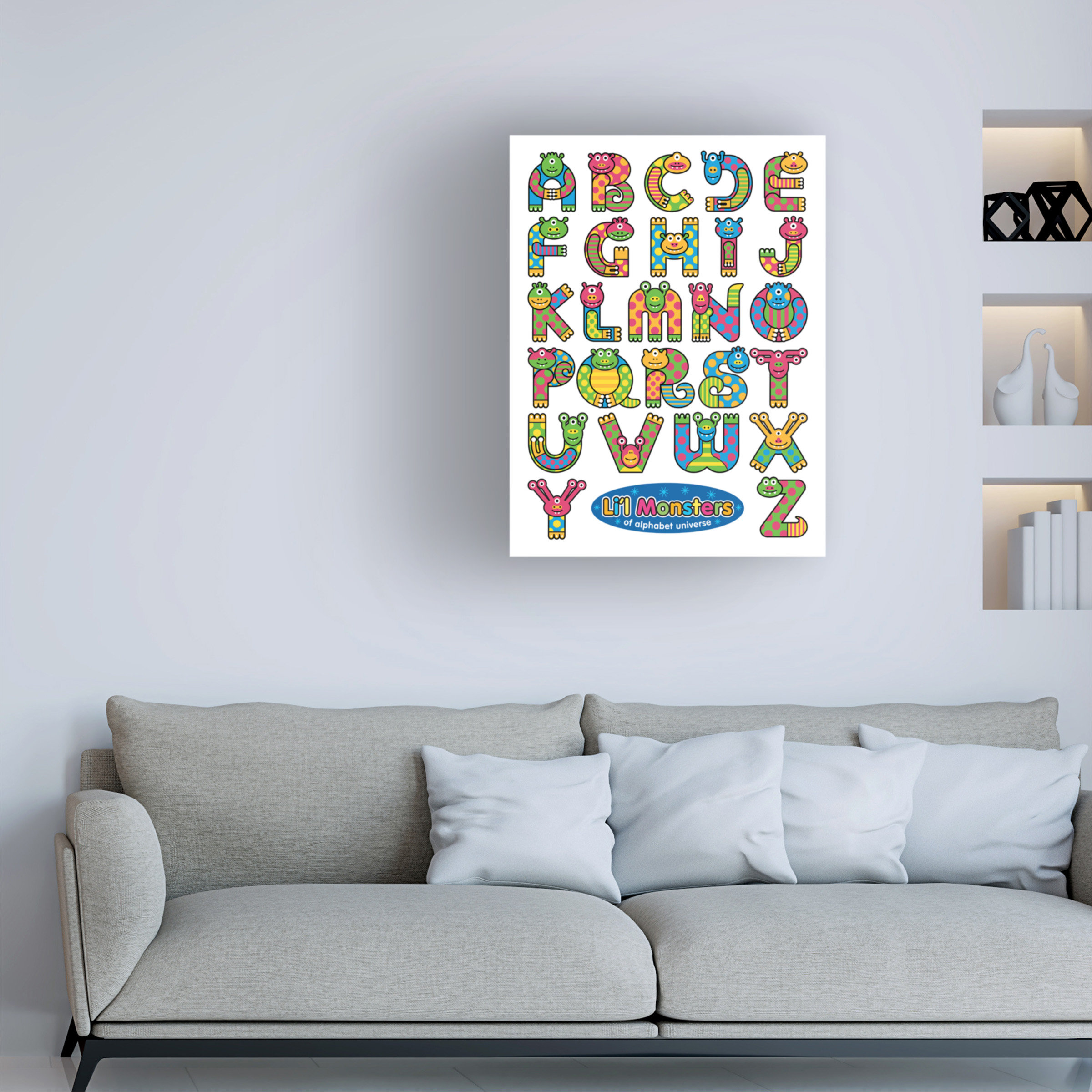Zoomie Kids Ron Magnes 'Little Monsters Of Alphabet Universe' Canvas ...