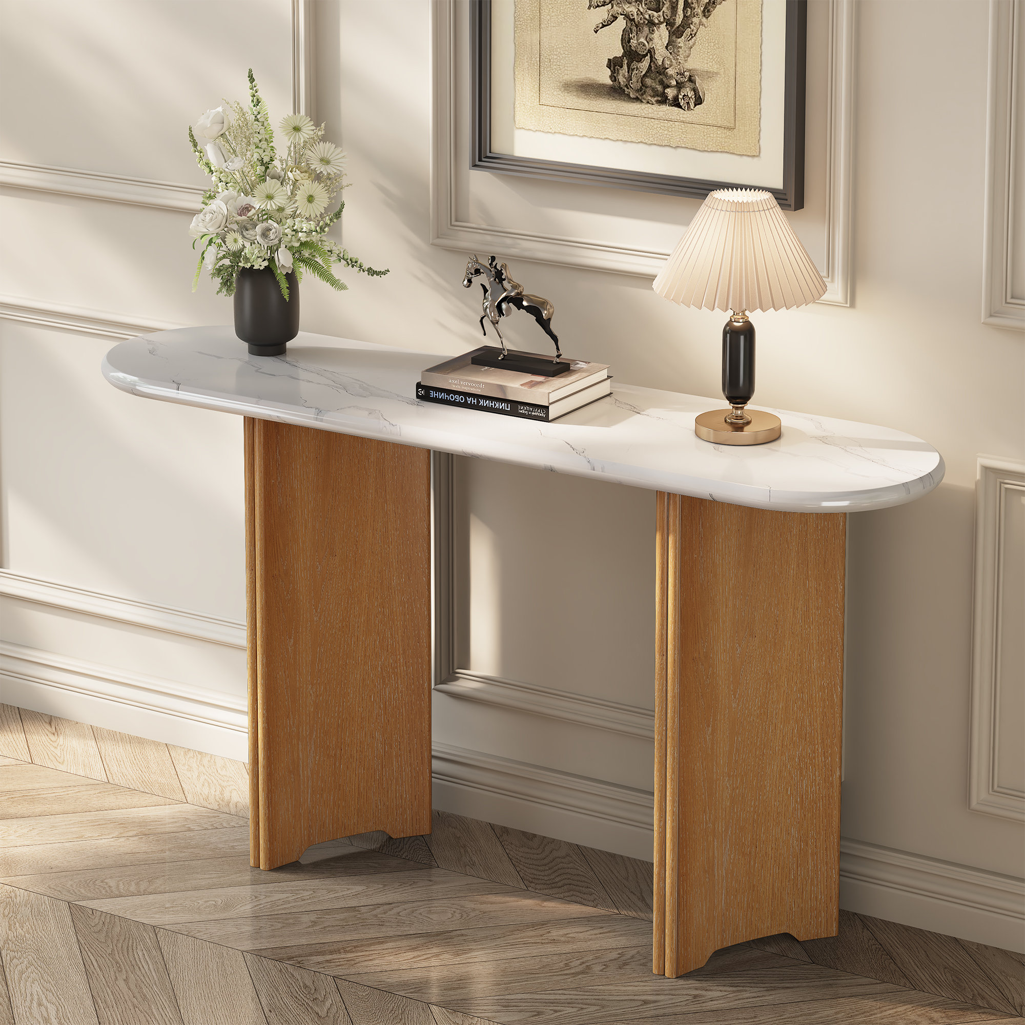 Brayden Studio® Entryway Table with Oval Top | Wayfair