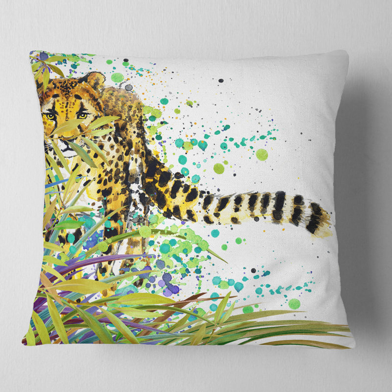 Design Art The Predator Art - Animal Printed Pillow | Wayfair