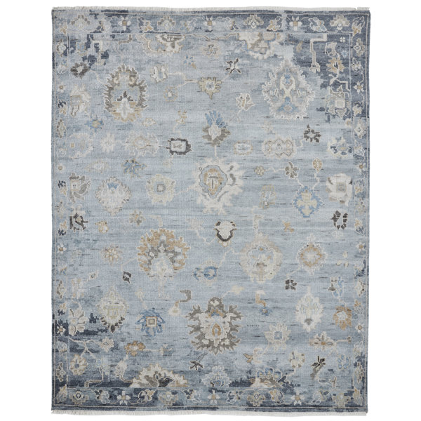 Madison Couture Rugs Frabasilio Hand Knotted Oriental Area Rug in Blue ...