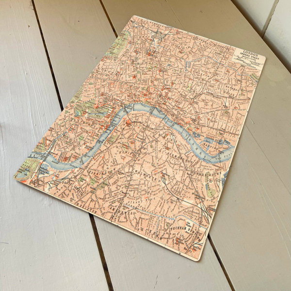 East Urban Home Handmade Map Wall Decor on Metal | Wayfair.co.uk