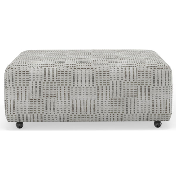 Red Barrel Studio® Meniru Castered Cocktail Ottoman - Grey/Gold | Wayfair